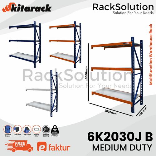 Jual Rak Gudang Besi 600kg / Layer Medium Duty Jointer Rack 3 Meter ...
