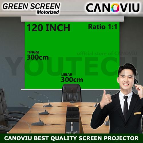 Promo Canoviu Green Screen 120 Inch | Layar Proyektor Motorized ...
