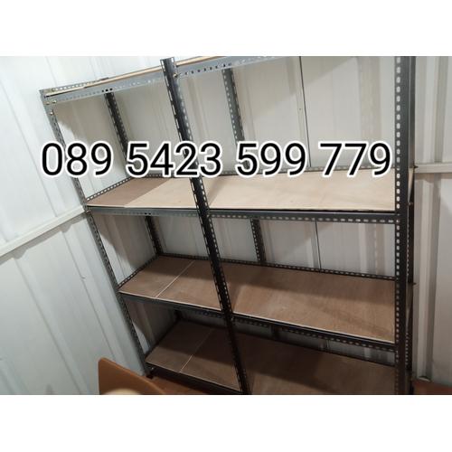 Jual Rak Besi Siku Lubang T140 P180 L40cm 4 Susun 6 Tiang Rak Toko Rak ...