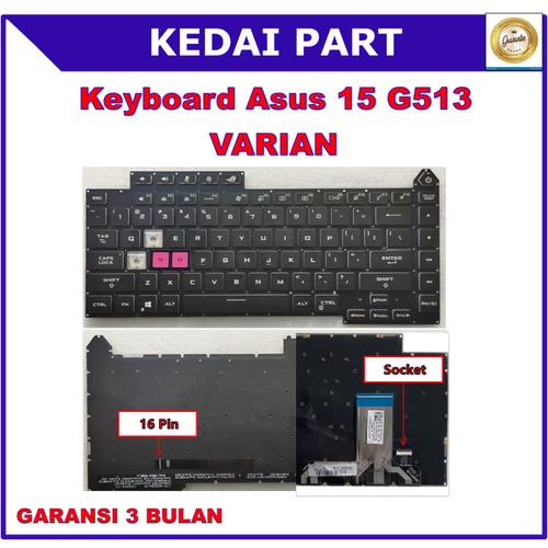 Jual Keyboard Asus ROG Strix Scar 15 G513 G533 G533Z G533ZM G533ZS RGB ...