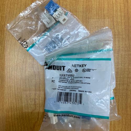 Jual MODULAR PANDUIT NETKEY CAT 6 NK6TMBU UNIVERSAL JACK MODULAR ...