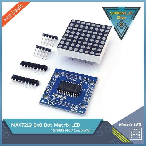Jual NEW MAX7219 8X8 Dot Matrix LED Module + STM32 MCU Controller for ...