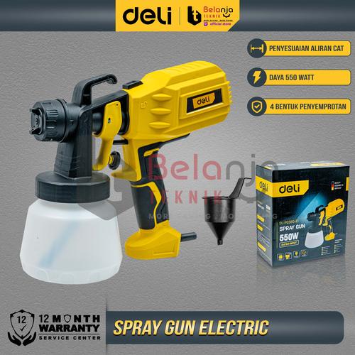 Jual Deli Mesin Spray Gun Listrik EDL-PQ380-E1 Alat Semprot Cat 800 ML ...