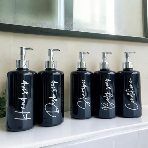 Jual botol HITAM PUTIH GLOSSY N24 & N28 500ml silver LUXURY. aesthetic ...