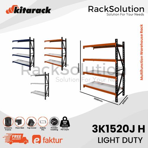 Jual Rak Gudang Besi 300kg / Layer Light Duty Jointer Rack 2 Meter ...