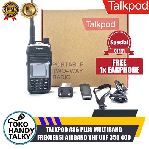 Jual TALKPOD A36 PLUS A36P MULTI BAND HT AIRBAND VHF UHF 350 400 Mhz ...
