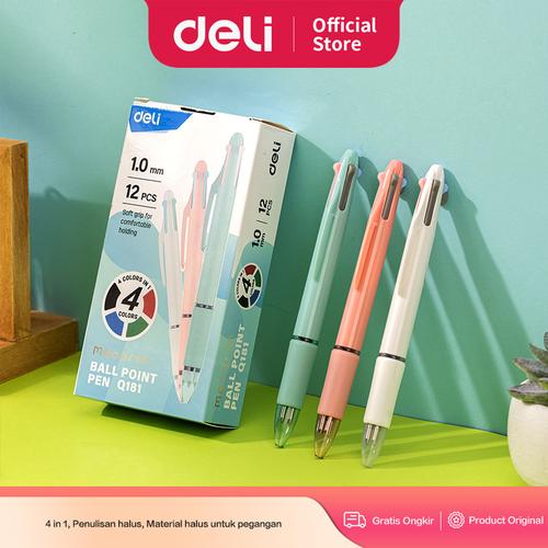Jual Deli Pulpen 4 Warna / Ball Point Pen 1.0mm EQ181 - Kab. Tangerang ...