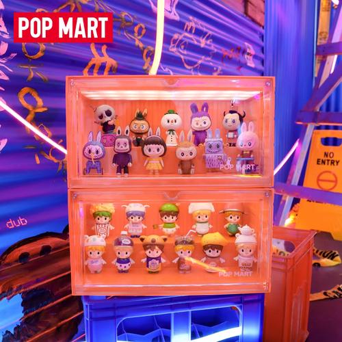 Jual POPMART Bubble Mart Colorful Container Figure Luminous Display Box ...