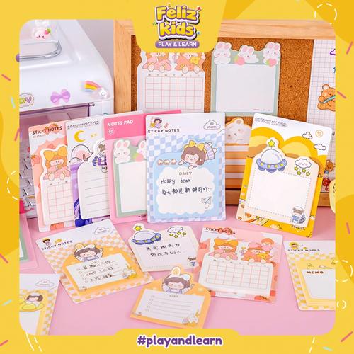 Jual [FELIZKIDS] [ATK21] Sticky Notes Memo Catatan Tempel Gambar Bentuk ...