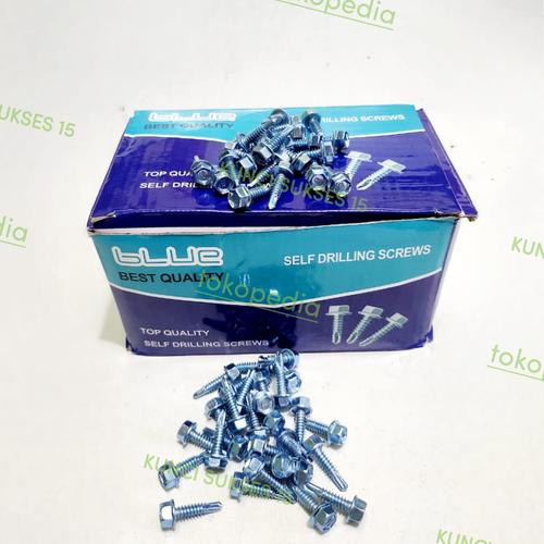 Jual Baut Baja Ringan 10 x 16 BLUE / Baut Baja Ringan 10x16 Self ...