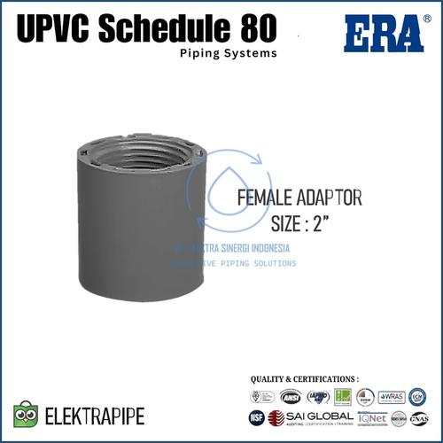 Promo Female Adaptor 2" Inch / Fitting UPVC Female Adaptor SCH-80 ASTM ...
