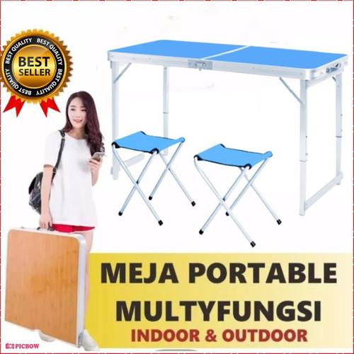 Jual Meja Lipat Koper Portable 2 Kursi Serbaguna Kuat Indor Outdoor ...