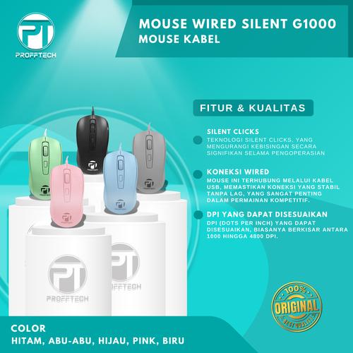 Jual Mouse Kabel / Wired Optical. (Silent Klick) Original ProffTech ...