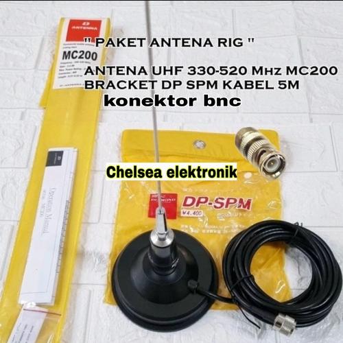 Jual PAKET ANTENA RIG MOBIL UHF 350-520MHZ BRACKET MAGNET BNC MC 200 ...