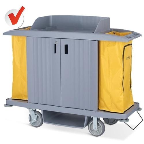Jual Housekeeping Trolley Guest Room Service Cart with doors fullset ...