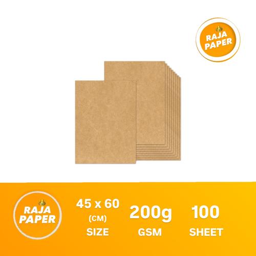Jual Kertas Kraft Liner 200 Gsm 45 Cm x 60 Cm 100 Lembar . ( 450 Mm x ...