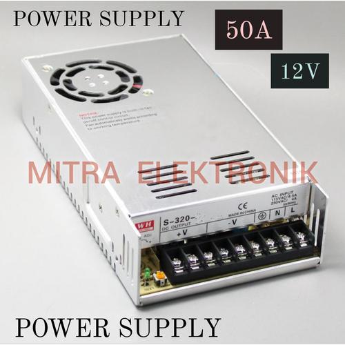 Jual Power Supply Jaring 50A 12V/ Adaptor Switching 50 Ampere 12 Volt/ Adaptor Kaleng murah ...