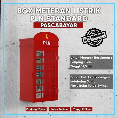 Jual Box Meteran Listrik Akrilik Pascabayar London Edition - Hitam ...