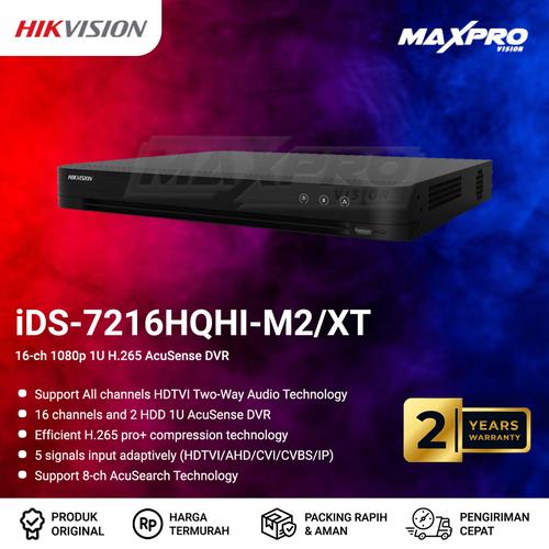 Jual iDS-7216HQHI-M2/XT - HIKVISION DVR 16CH ACUSENSE SUPPORT TWO WAY ...
