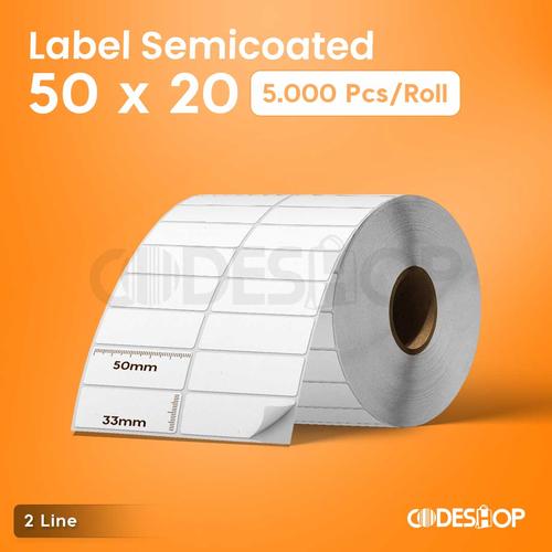 Jual Label Semicoated 50x20 mm Stiker Printer Argox Postek Zenpert Sato - Kota Surabaya ...