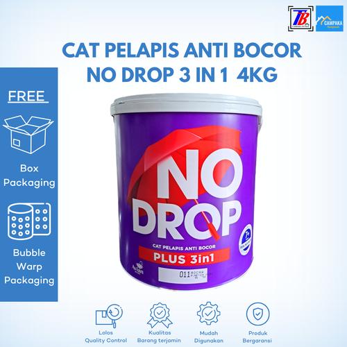 Jual CAT NO DROP PLUS 3 IN 1 KATALOG WARNA 4KG WATERPROOF CAT PELAPIS ANTI BOCOR - Abu-Abu 002 ...