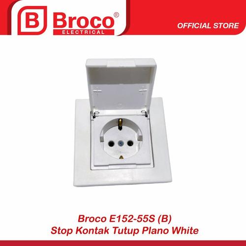Jual Broco Stop Kontak Tutup E152 Plano Standard Putih - Jakarta Timur - LBJAYAELECTRIC | Tokopedia