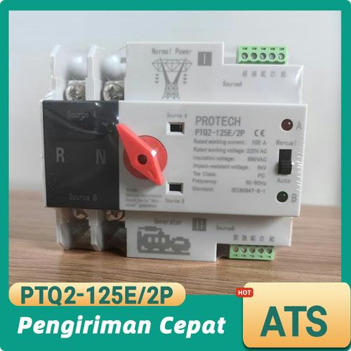 Jual ATS 100A PTQ2-125E/2P Automatic transfer switch 2P 100A 220V PROTECH - Jakarta Barat - APEX ...