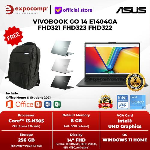 Promo ASUS VIVOBOOK GO 14 E1404GA FHD321 FHD323 INTEL i3-N305 8GB 256GB ...