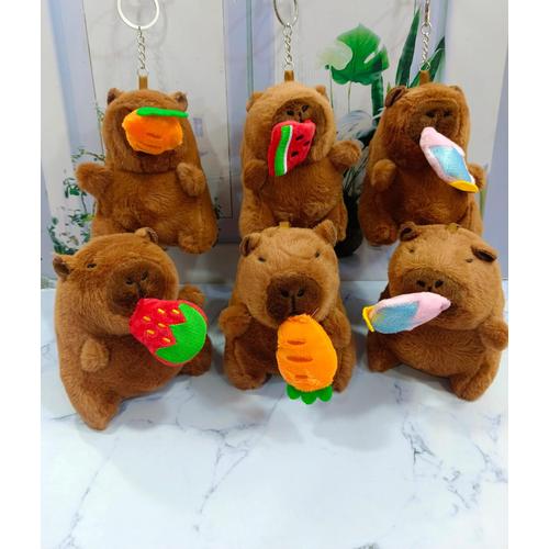 Promo Cute Capybara Keychain Plush Soft Toys Boneka Gelang Ganci Capy ...