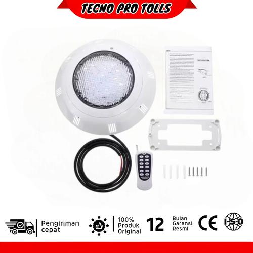 Jual LAMPU KOLAM RENANG LED UNDERWATER 12 WATT 18 MATA SWIMMING POOL ...