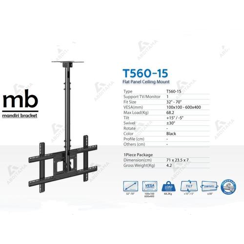 Jual Bracket TV Ceiling Atap NBT560-15 / NBT 560 / NBT 560 North Bayou ...