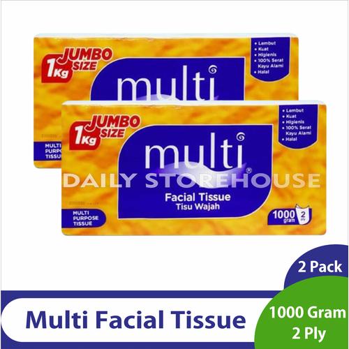Promo Paket 2 Pack Tissue Multi Facial 1000 Gram 2 Ply Jumbo Size ...