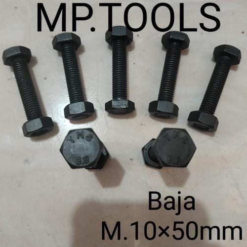 Jual Baut Mur Baja M10 x 50MM Baja Full Drat GR8.8 - Kota Palembang ...