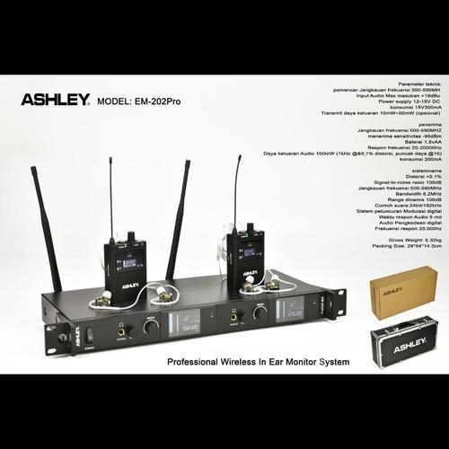 Jual Ear Monitor Ashley EM 202PRO Ear Monitor System Wireless 2channel ...