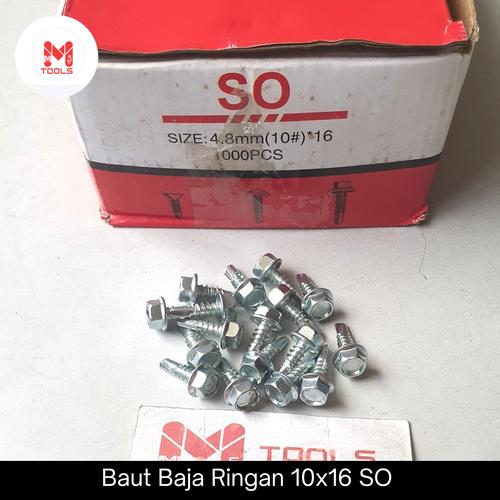 Jual Baut Baja Ringan 10x16 SO (per kotak 1.000 buah) - SO Self ...