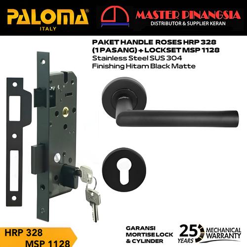 Jual PALOMA HRP 328+MSP 1128 Handle Roses Set Mortise Lock Swing 40MM ...