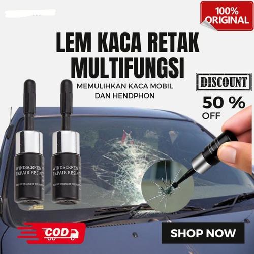 Jual Lem Kaca Mobil Retak Lem Kaca Retak Windshield Repair Kit Glass ...