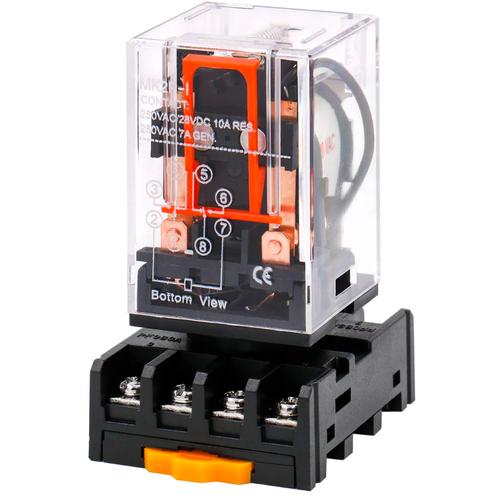 Jual Relay MK2P 8 PIN 8P Kaki Kontak 220 24 12 Volt V Soket PF083A ...
