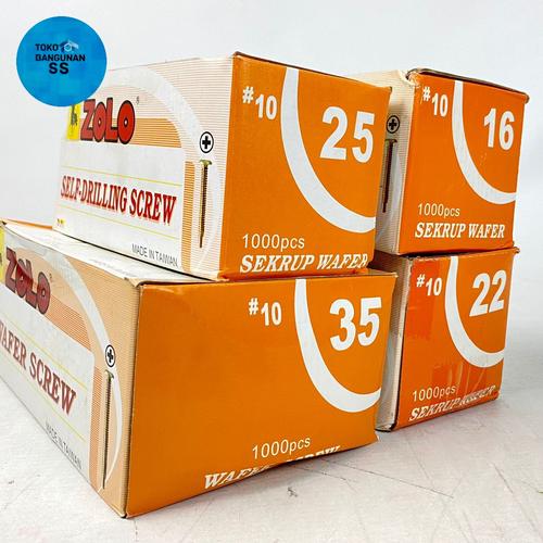 Jual Zolo Sekrup Wafer ukuran 10x16-10x22-10x25-10x35 @1 kotak isi 1000 ...