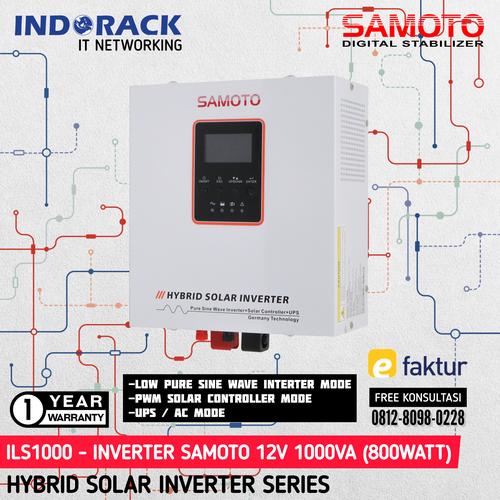 Jual ILS1000 HYBRID SOLAR INVERTER SAMOTO 12V 1000VA / 800WATT LOW ...