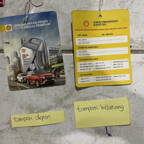 Jual kartu gantungan oli kartu oli kartu KM - eco plus - Kab. Bandung - KattyJetshop | Tokopedia