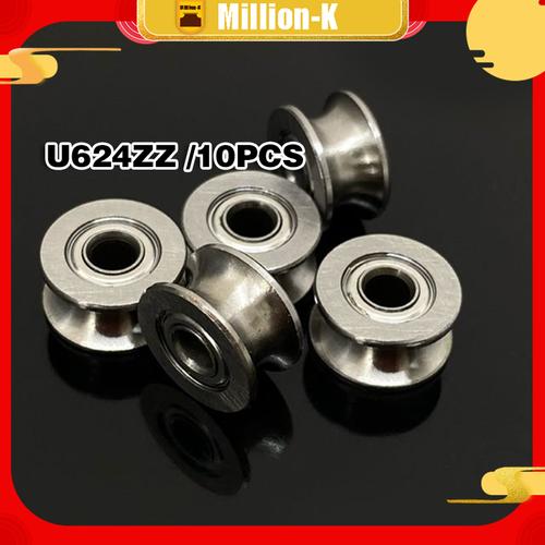 Jual 10PCS U624ZZ U Groove Pulley Ball Bearing Katrol Dan Linier Motion ...