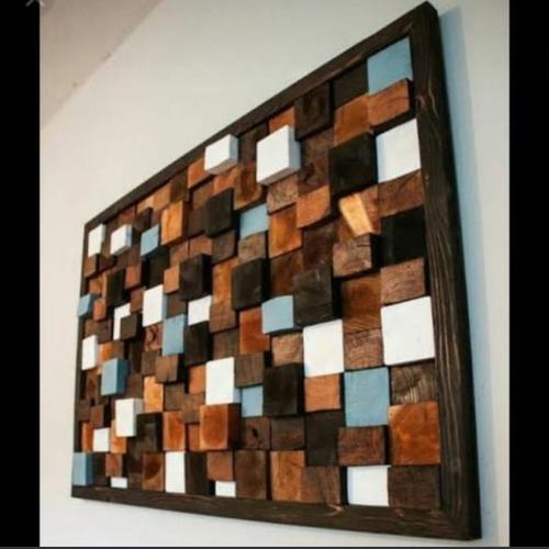 Jual ready hiasan dinding kayu / scandinavian wood wall art high ...