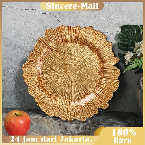 Jual Piring Emas Piring Saji Gold Piring Cantik Nampan Aestetika ...