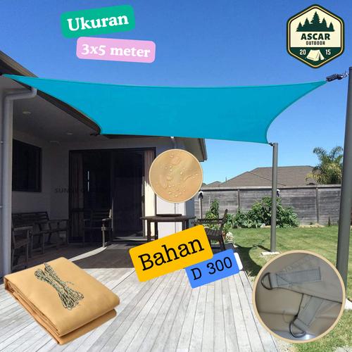 Promo Awning kanopi taman | canopy taman | sun shade | ukuran 3x5 meter ...