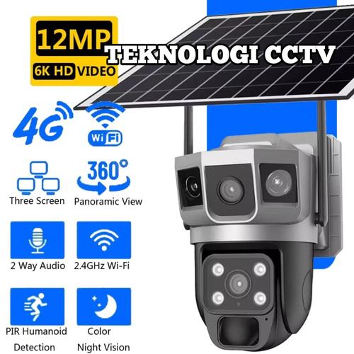 Jual CCTV TIGA Layar Tenaga Surya SIMcard 4G Outdoor Waterproof ...