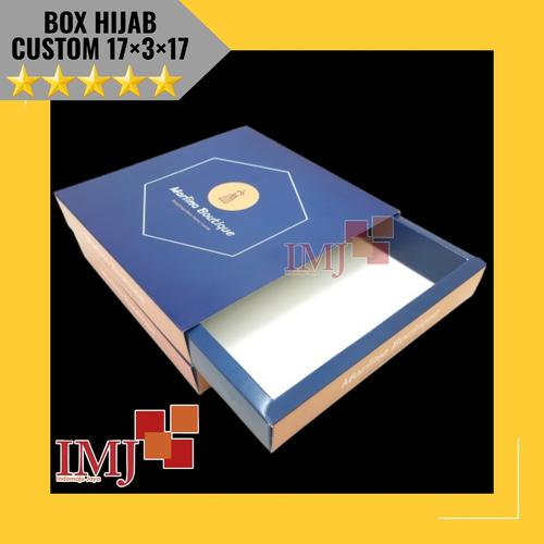 Jual BOX HIJAB CUSTOM DESAIN 17x3x17 BOX JILBAB SLEDING CUSTOM DESAIN ...