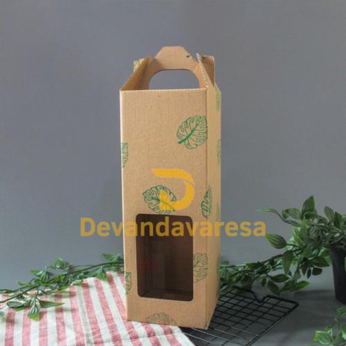 Jual dus box kardus botol 1liter jinjing packaging kotak kemasan toples ...