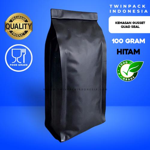 Jual Kemasan Kopi 100 Gram Hitam Gusset Premium Aluminium Foil | Valve ...