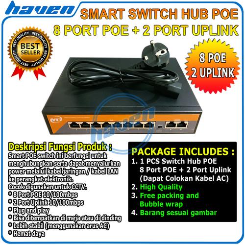 Promo SWITCH POE 8 Port / POE SWITCH 8+2PORTS 10/100MBPS / SWITCH HUB ...